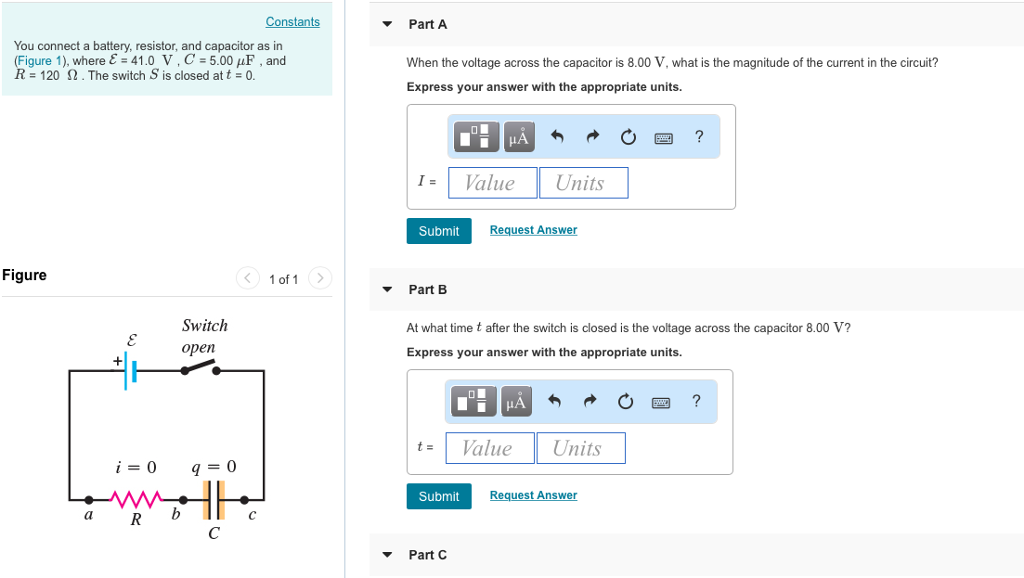 Solved Constants Part A You connect a battery, resistor, and | Chegg.com
