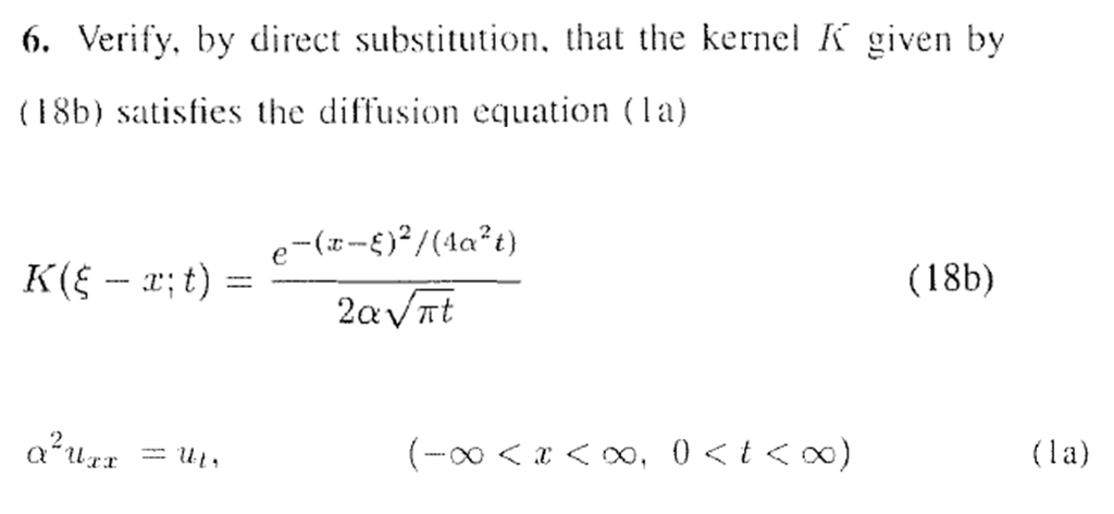 Solved Verify, by direct substitution. that the kernel K | Chegg.com