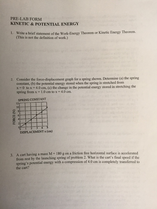 Solved Write a brief statement of the Work-Energy Theorem or | Chegg.com