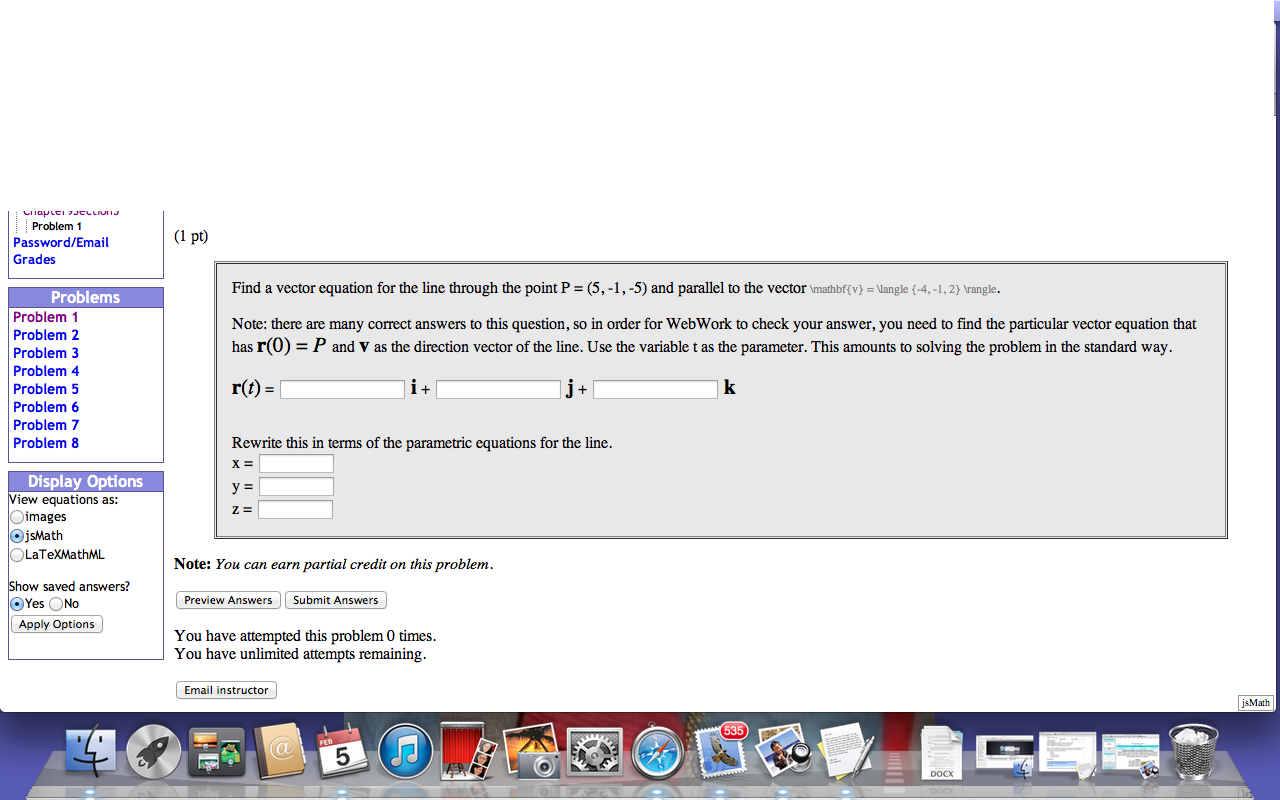 Solved Find A Vector Equation For The Line Through The Point