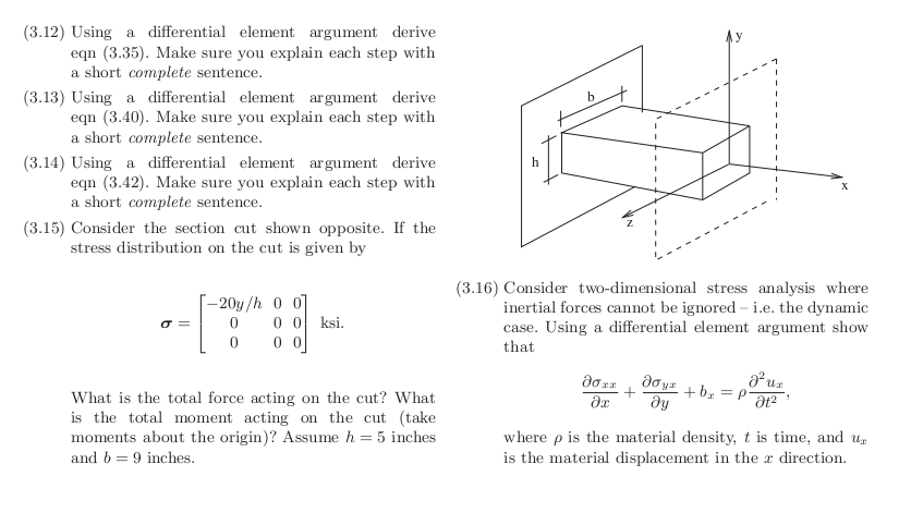 Solved solve 3.15 only it's answer is 3.15 F = 0, M = | Chegg.com