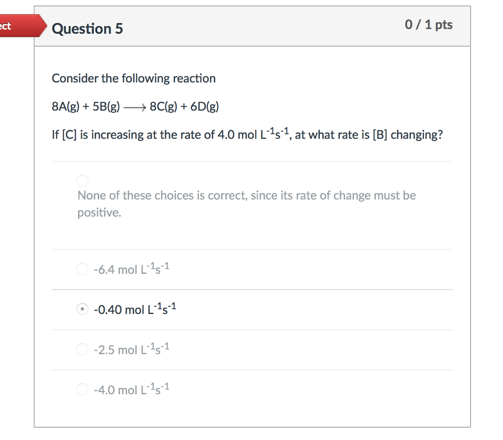 Solved Consider the following reaction 8A(g) + 5B(g) | Chegg.com Solved Consider the following reaction 8A(g) + 5B(g) | Chegg.com