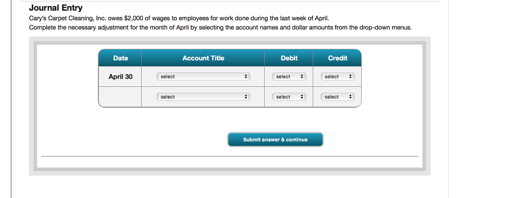 Solved Journal Entry Cary's Carpet Cleaning, Inc. owes | Chegg.com