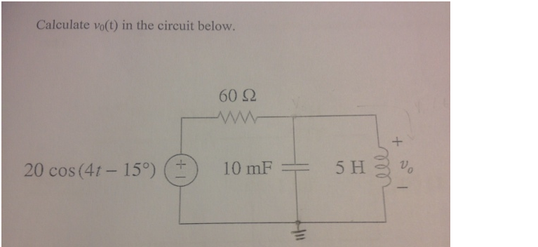 Solved Calculate vo(t) in the circuit below. | Chegg.com