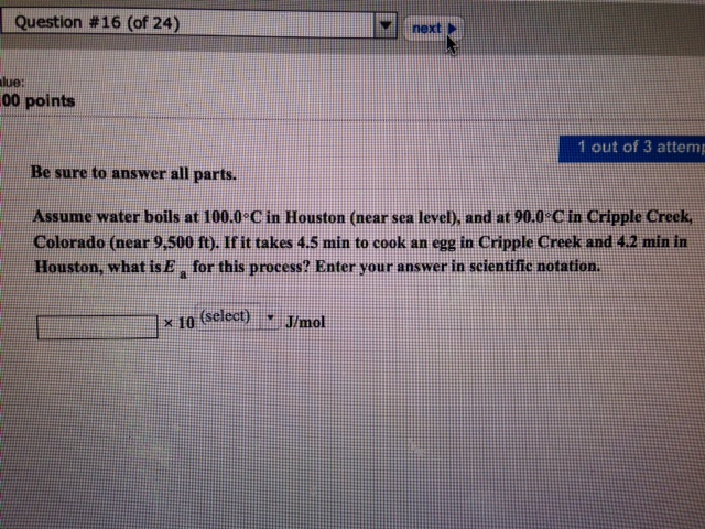 Be sure to answer all parts. Assume water boils at | Chegg.com