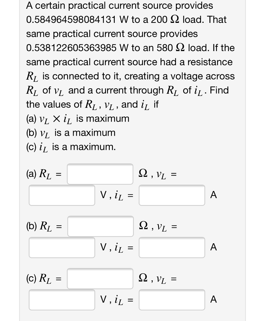 Solved A certain practical current source provides | Chegg.com