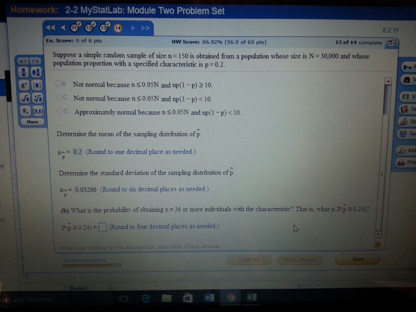 Solved Homework: 2-2 MyStatLab: Module Two Problem Set 8211 | Chegg.com