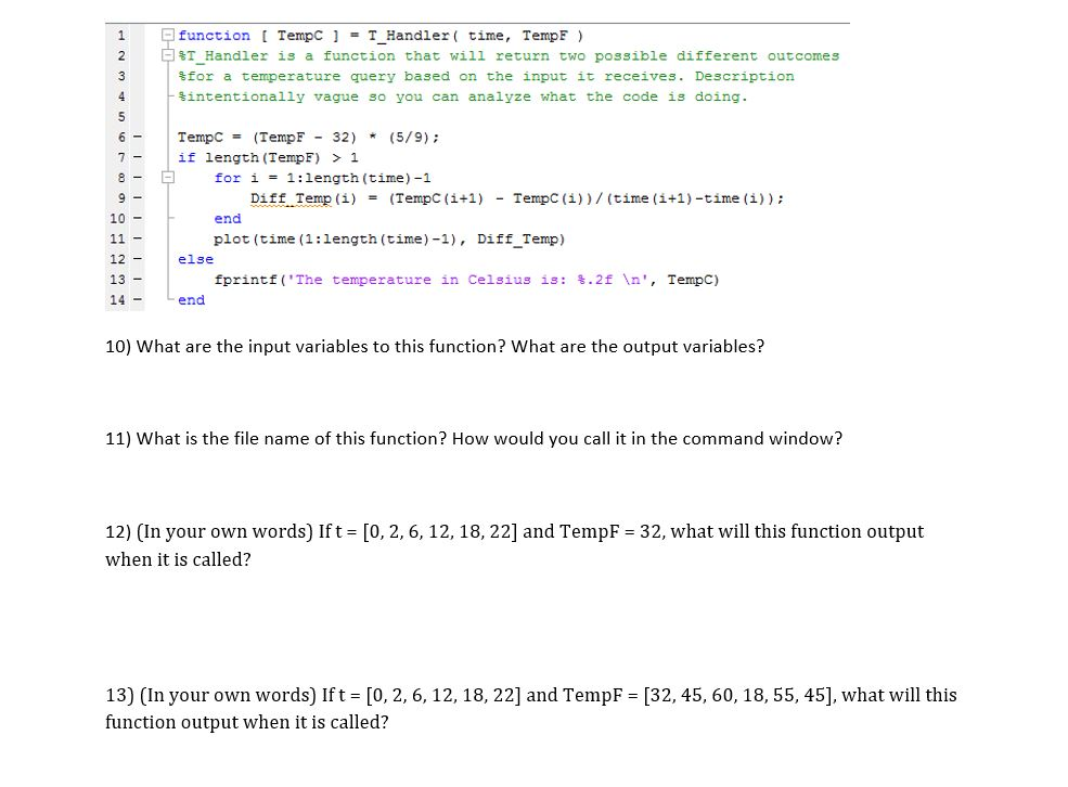 Solved function TempCT Handler time, TempF %T-Handler is a | Chegg.com