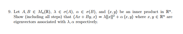 Solved Let A, B elementof M_n (R), lambda elementof | Chegg.com