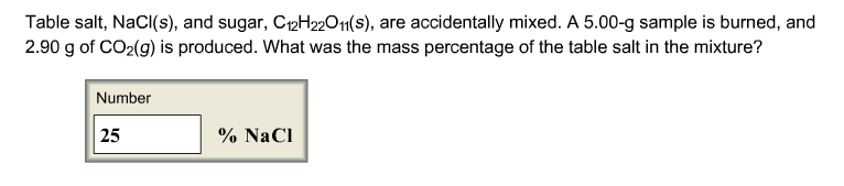 Solved Table salt, NaCl(s), and sugar, C12H22O11(s), are | Chegg.com