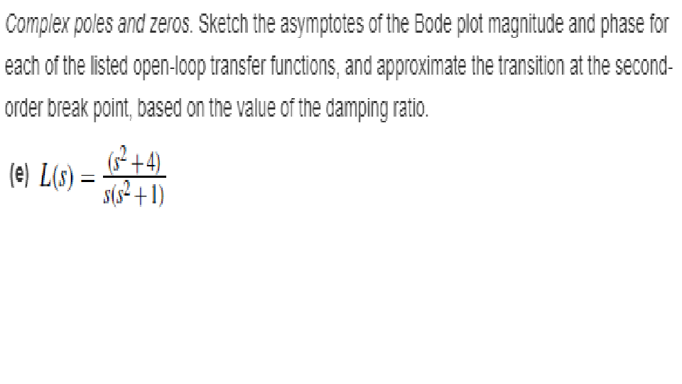 Solved 6.5 e Complex Poles and Zeros. Sketch the | Chegg.com
