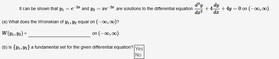 Solved d2ydy It can be shown that Y1 = e-2z and y-ze 2z are | Chegg.com