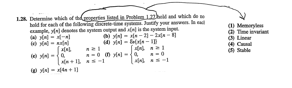 Solved Determine which of the properties listed in Problem | Chegg.com