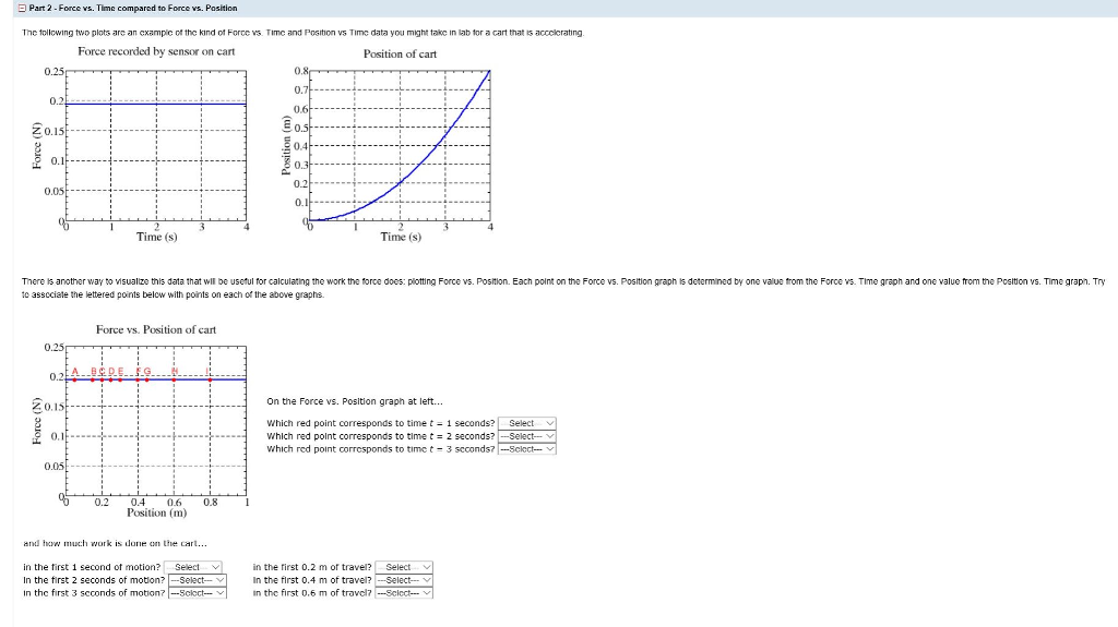 Solved Part 2-Force vs. Time compared to Force vs. Position | Chegg.com