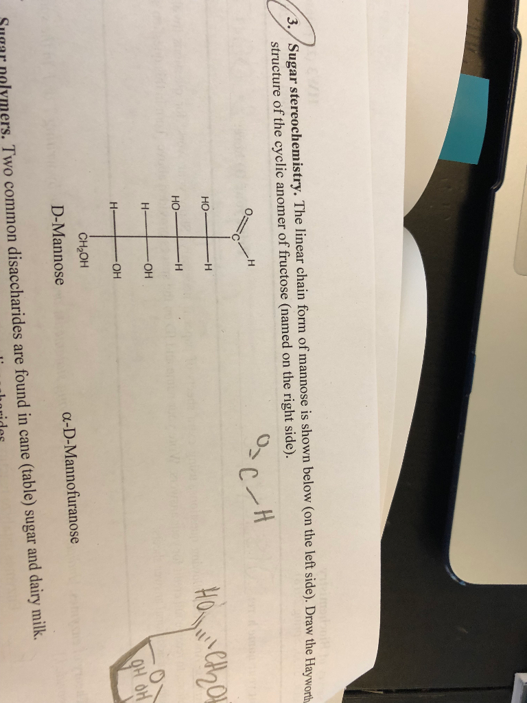 Solved Sugar stereochemistry. The linear chain form of | Chegg.com