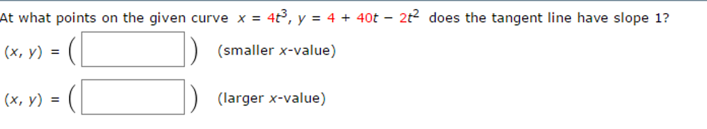 Solved At what points on the given curve x = 4t^2, y = 4 + | Chegg.com