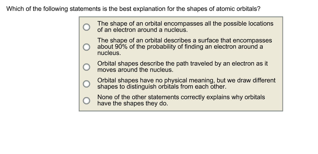 Solved Which Of The Following Statements Is The Best