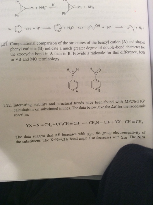 Solved PhNH3 Ph Ph C. 21. Computational comparison of the | Chegg.com