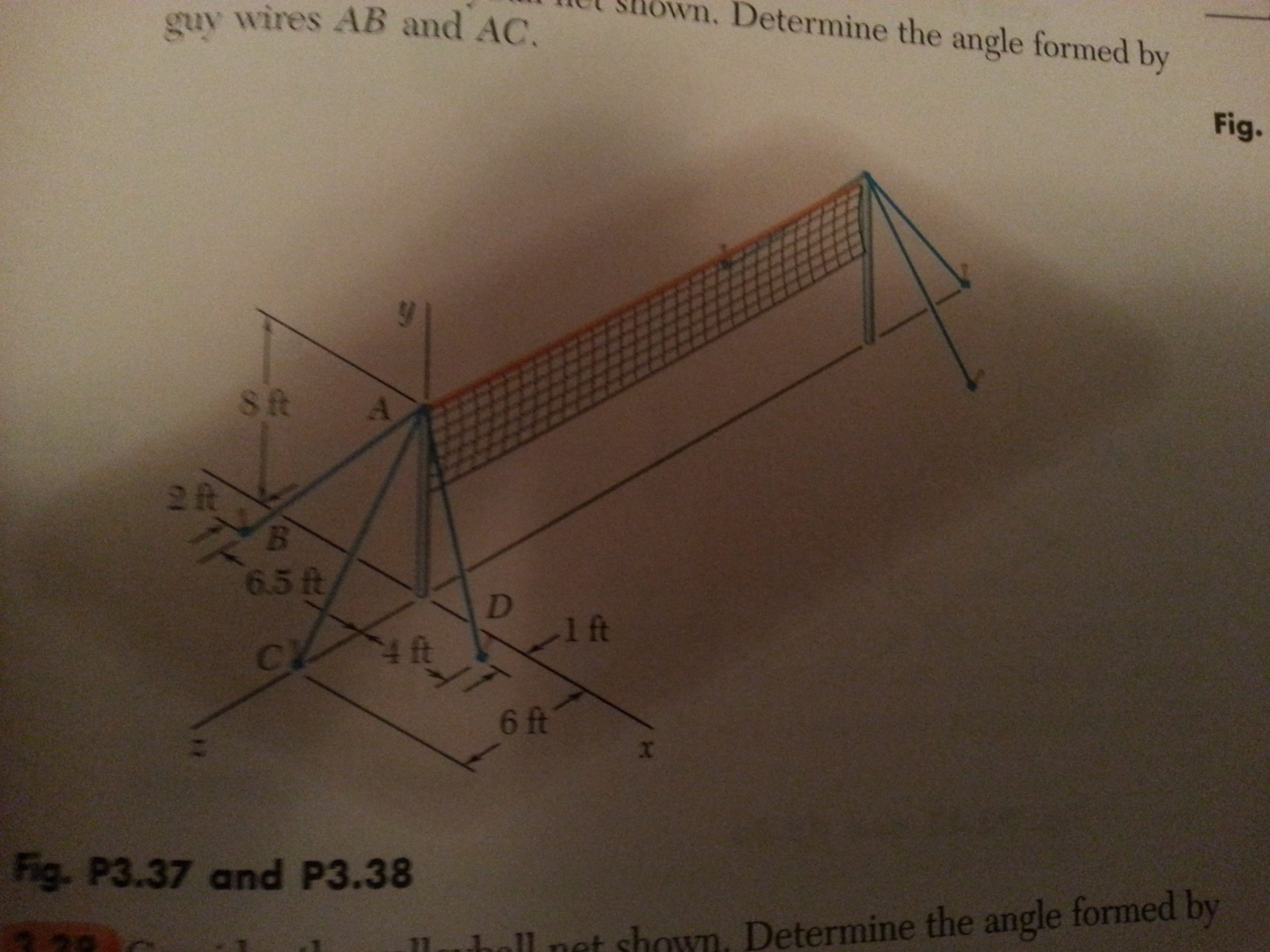 Solved Consider the volleyball net shown. Determine the | Chegg.com