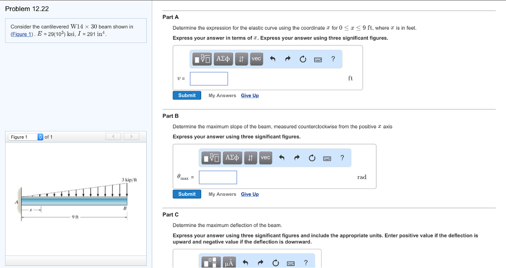 Solved Problem 12.22 Part A Consider the cantilevered W14 30 | Chegg.com