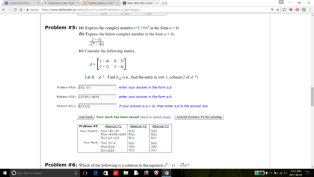 Algebra Archive | June 02 2017 | Chegg.com