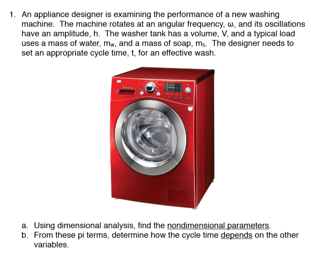 Solved 1. An appliance designer is examining the performance | Chegg.com