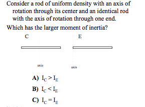 Solved Consider a rod of uniform density with an axis of | Chegg.com