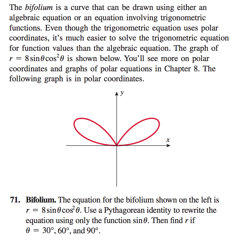 Solved The bifolium is a curve that can be drawn using | Chegg.com