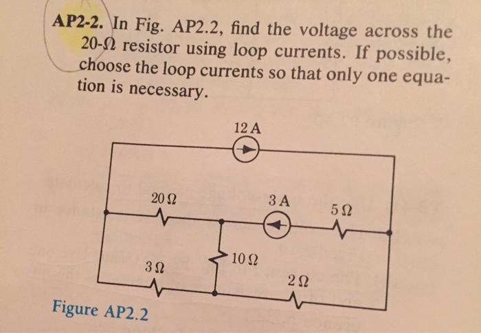 Solved In Fig. AP2.2, find the voltage across the 20-ft | Chegg.com