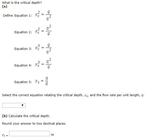 Solved Part 1: Determine the Froude number and the type of | Chegg.com