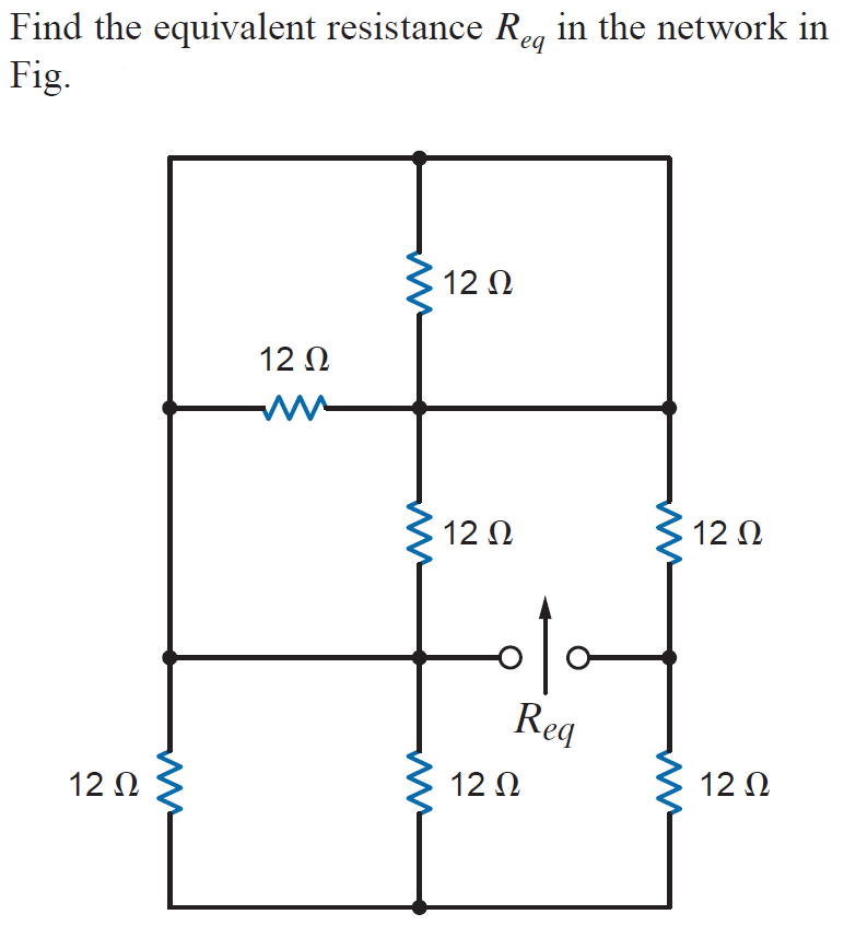 Solved Find the equivalent resistance R_eq in the network in | Chegg.com