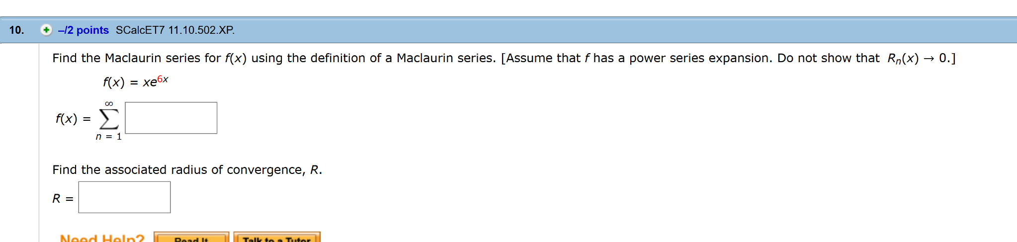 Solved Find the Maclaurin series for f(x) using the | Chegg.com