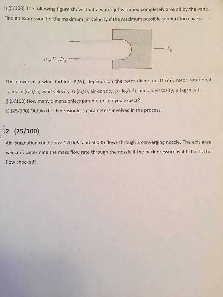 Solved i) (5/100) The following figure shows that a water | Chegg.com
