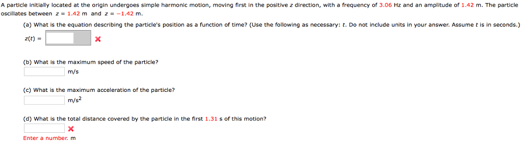 Solved A particle initially located at the origin undergoes | Chegg.com