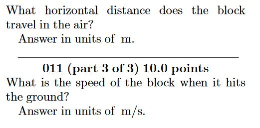 Solved A block starts at rest and slides down a fric | Chegg.com