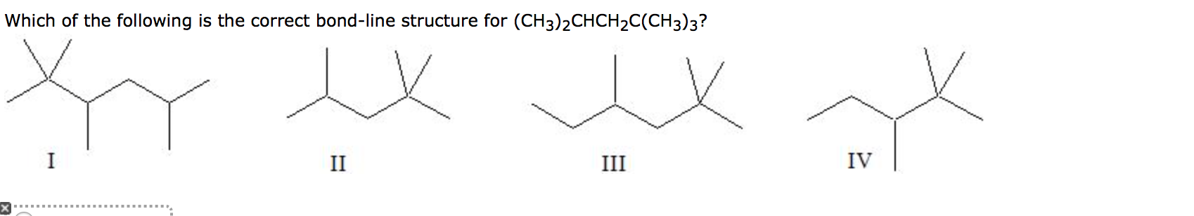 Solved Which of the following s the correct bond-line | Chegg.com