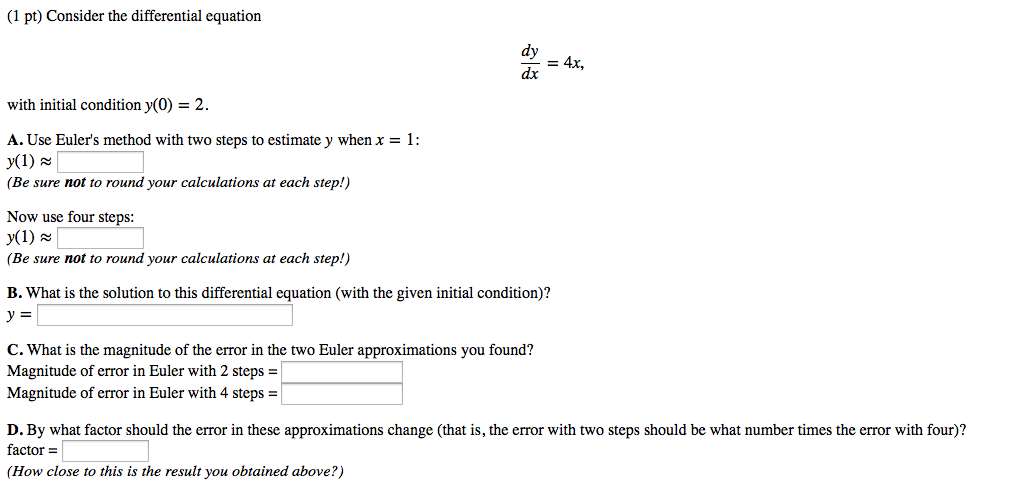 Solved Use Euler's method with step size 0.5 to compute the | Chegg.com