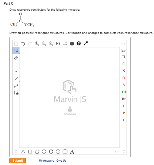 Solved Part C Draw resonance contributors for the following | Chegg.com