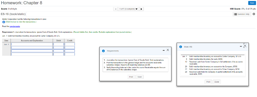Solved Homework: Chapter 8 Score: 0 of 4 pts E8-16 | Chegg.com