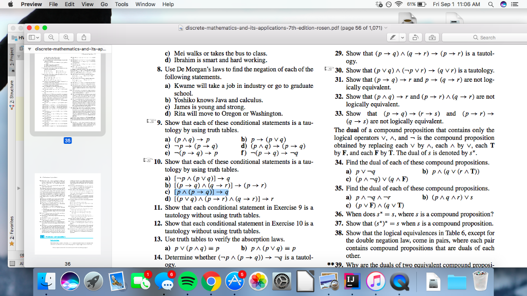 Solved Use De Morgan s Laws To Find The Negation Of Each Of Chegg