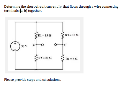 Solved Determine the short-circuit current Isc that flows | Chegg.com