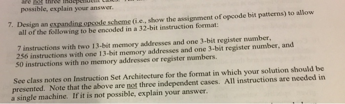 Design an expanding opcode scheme (i.e., show the | Chegg.com Design an expanding opcode scheme (i.e., show the | Chegg.com