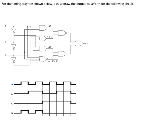 Solved For The Timing Diagram Shown Below Please Draw The