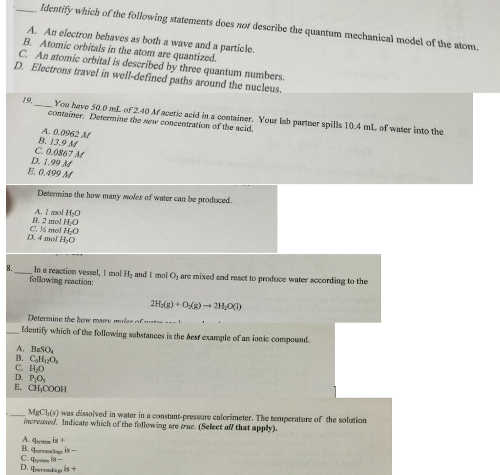 Solved Identify which of the following statements does not | Chegg.com