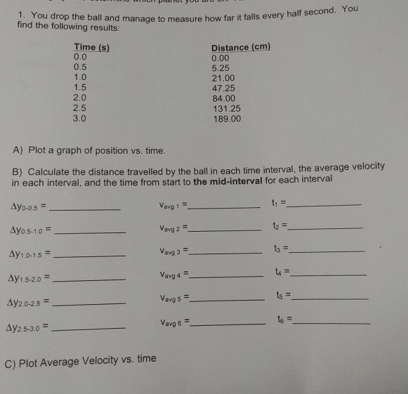 Solved second. You 1. You drop the ball and manage to | Chegg.com