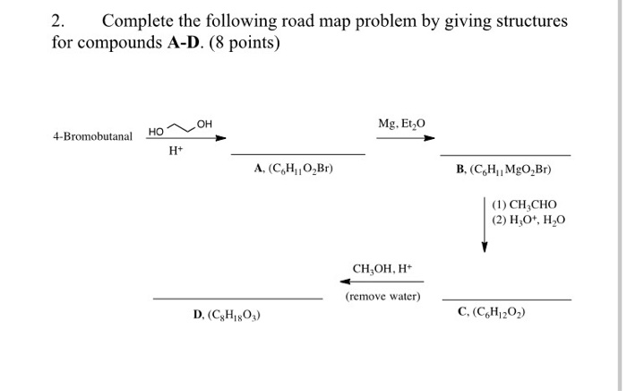 Solved Complete the following road map problem by giving | Chegg.com
