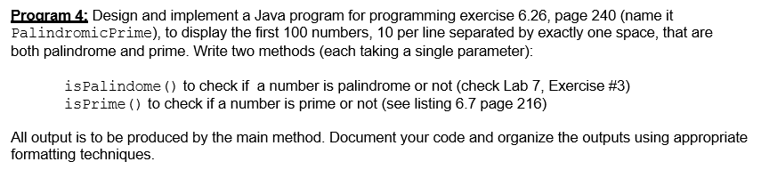 Solved Proaram4 Design and implement a Java program for | Chegg.com Solved Proaram4 Design and implement a Java program for | Chegg.com
