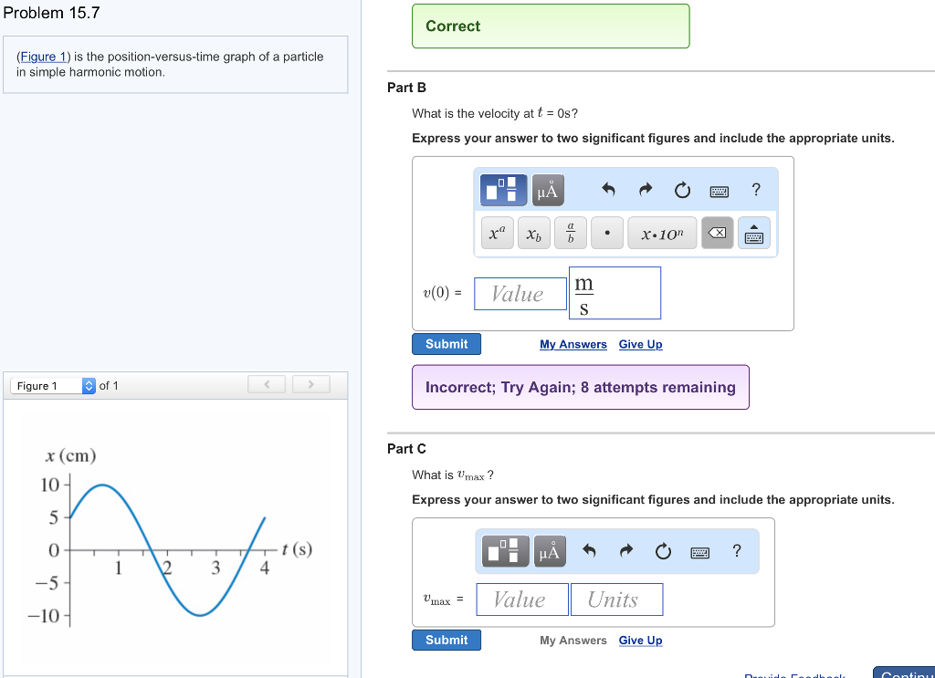 Solved Figure 1 Is The Position Versus Time Graph Of A