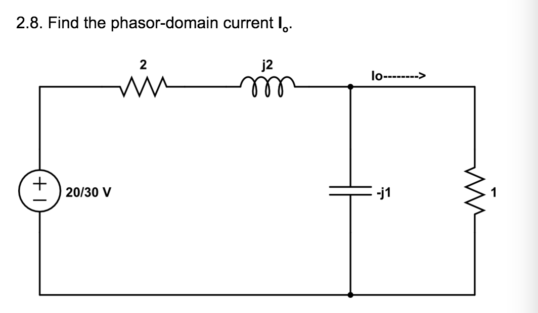 Solved Find the phasor-domain current I_o. | Chegg.com