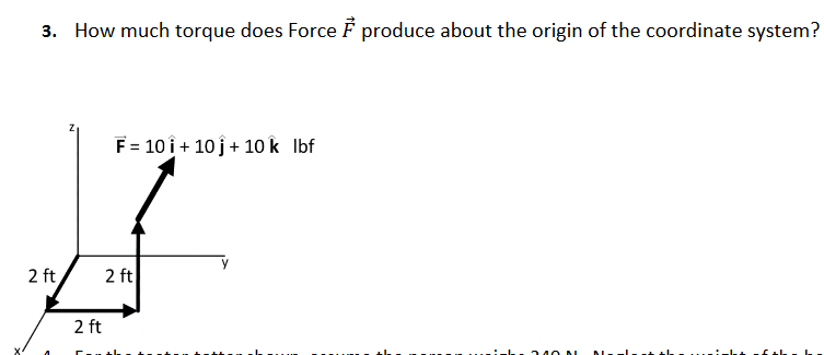 Solved How much torque does Force F vector produce about the | Chegg.com
